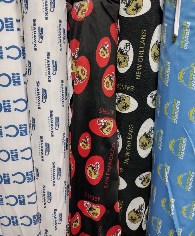 NFL designer Inspired Spandex Fabric | Designer Spandex and More