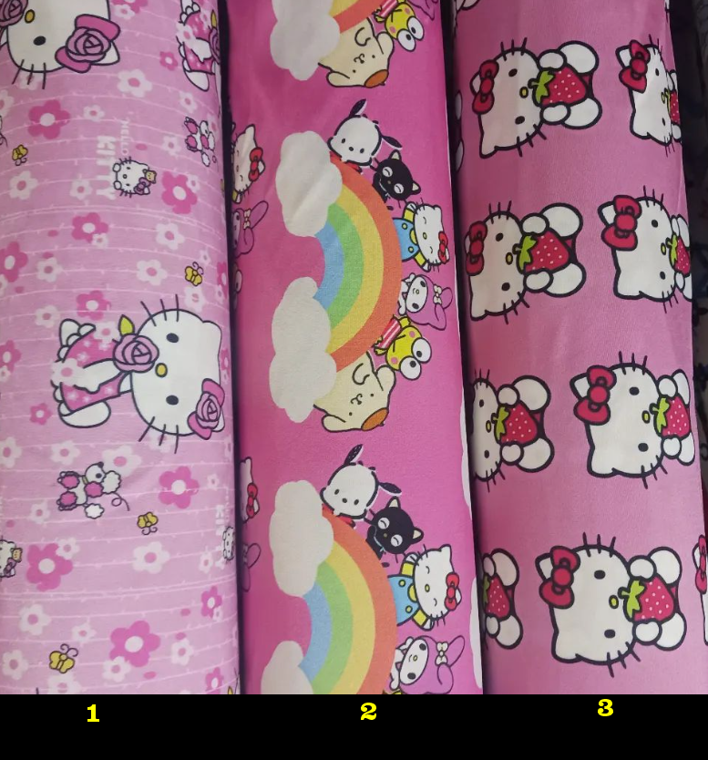 Hello Kitty designer Inspired Spandex Fabric | Designer Spandex and More